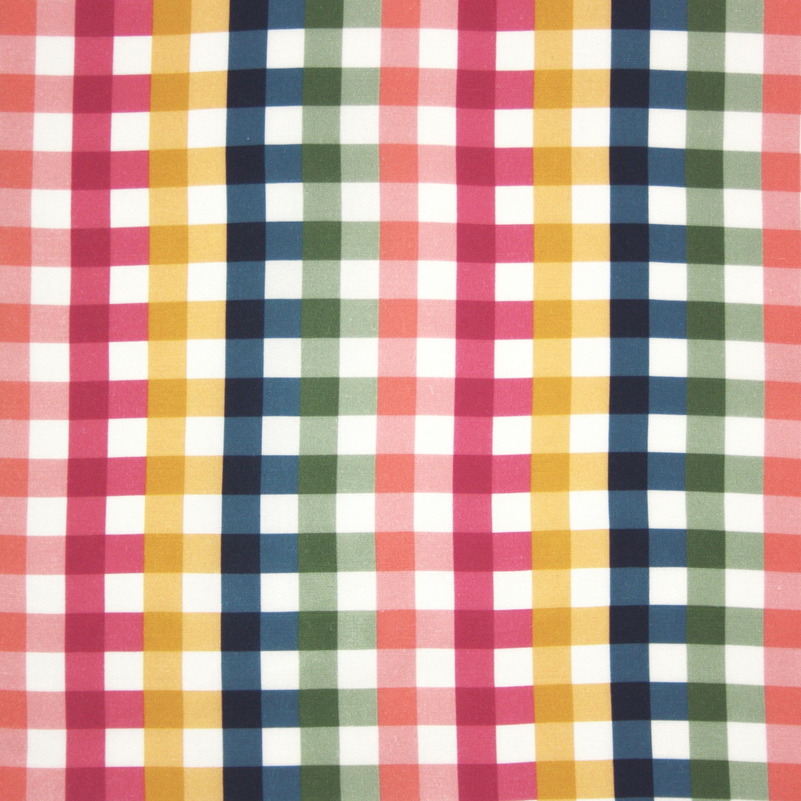 Multi Coloured Check Viscose – Ditto Fabrics