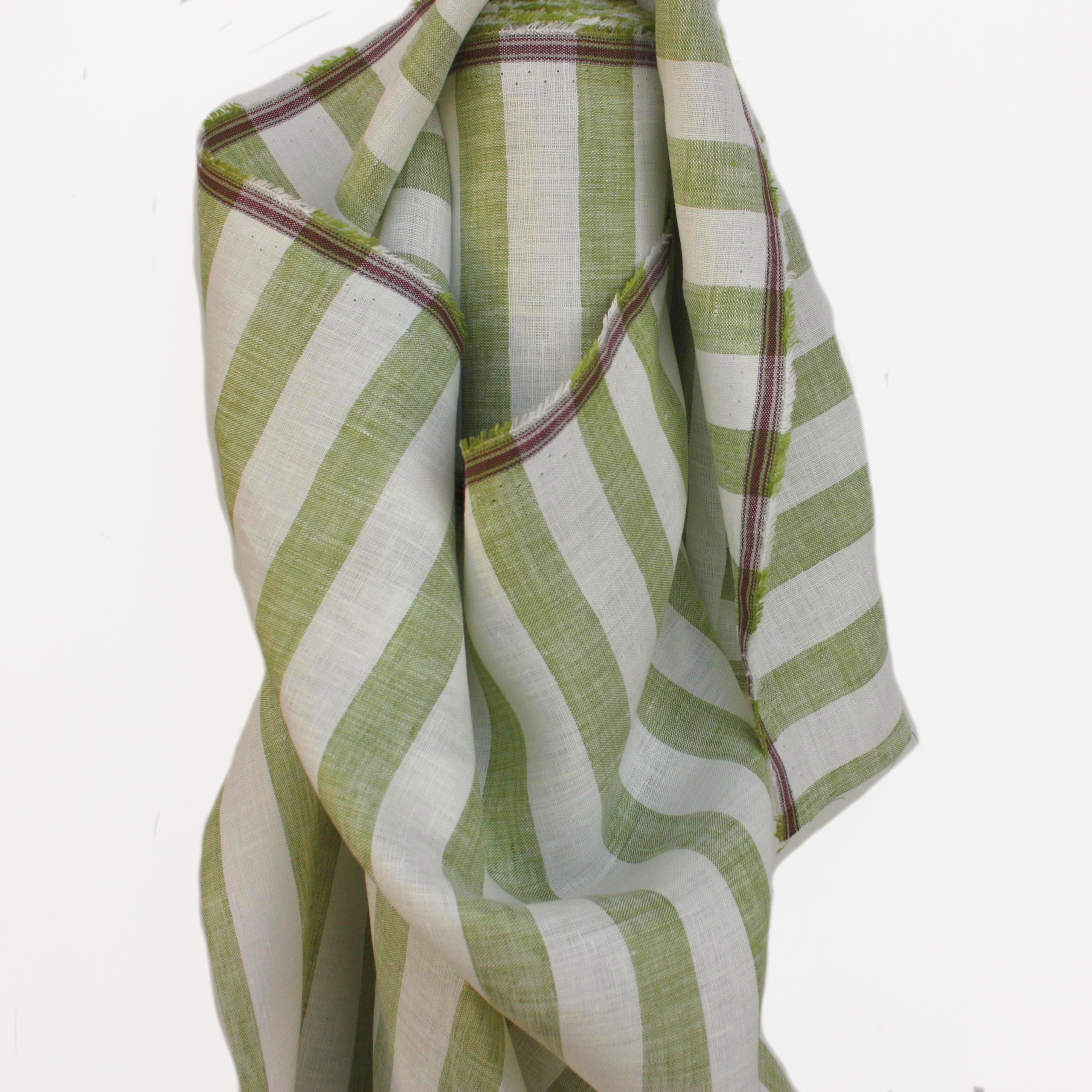 Apple Wide Stripe Linen – Ditto Fabrics