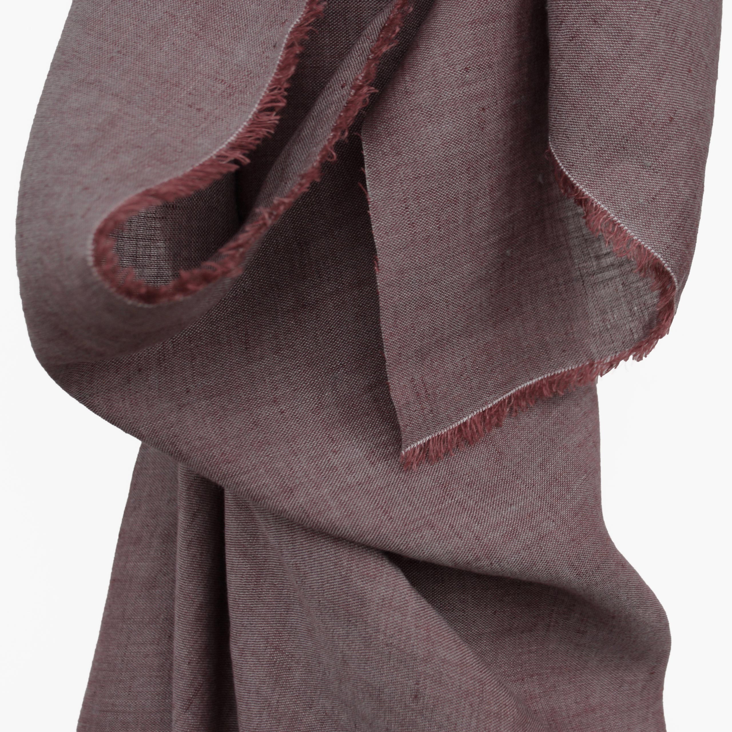 Subtle Brick and Grey Shot Linen – Ditto Fabrics