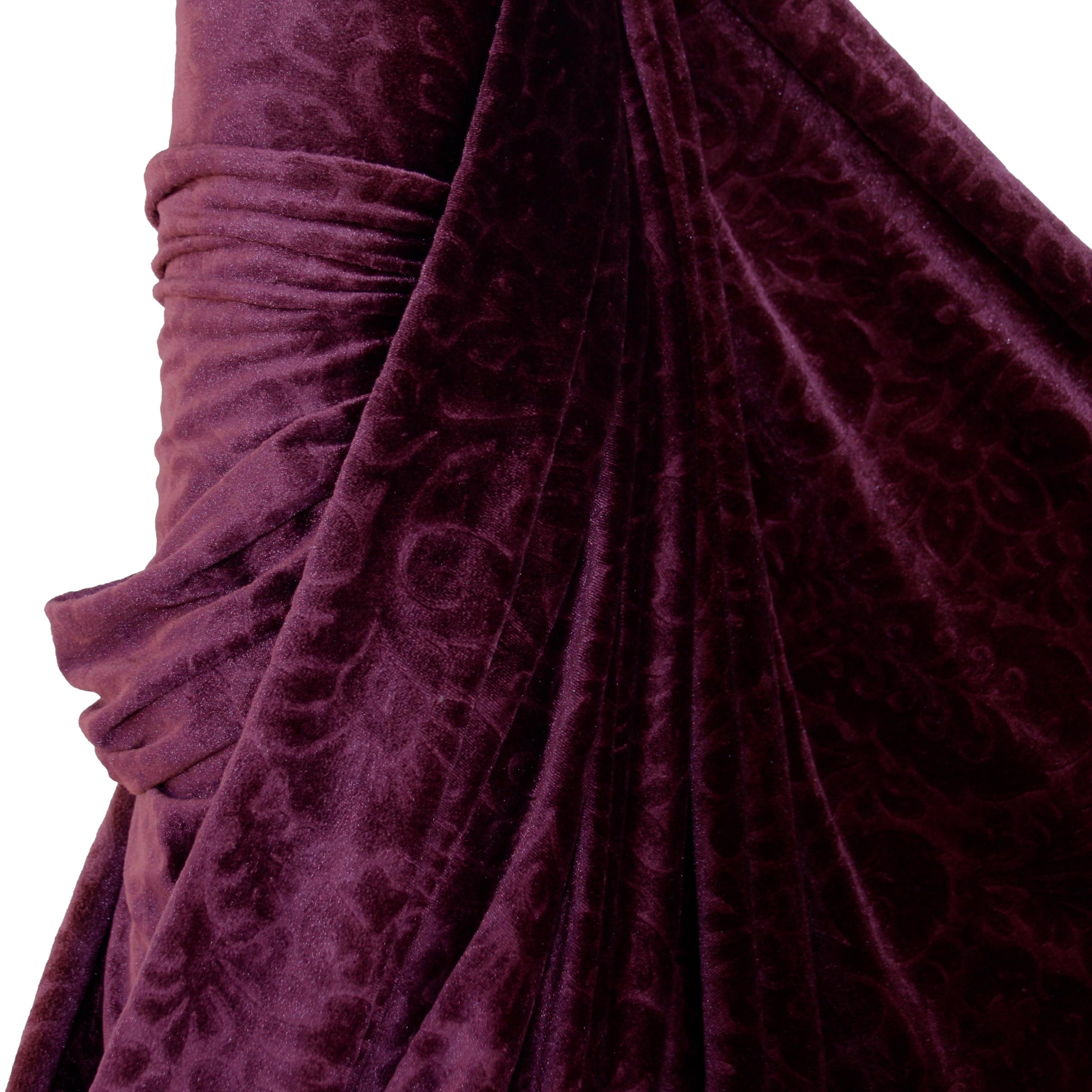 Burgundy Embossed Velvet – Ditto Fabrics
