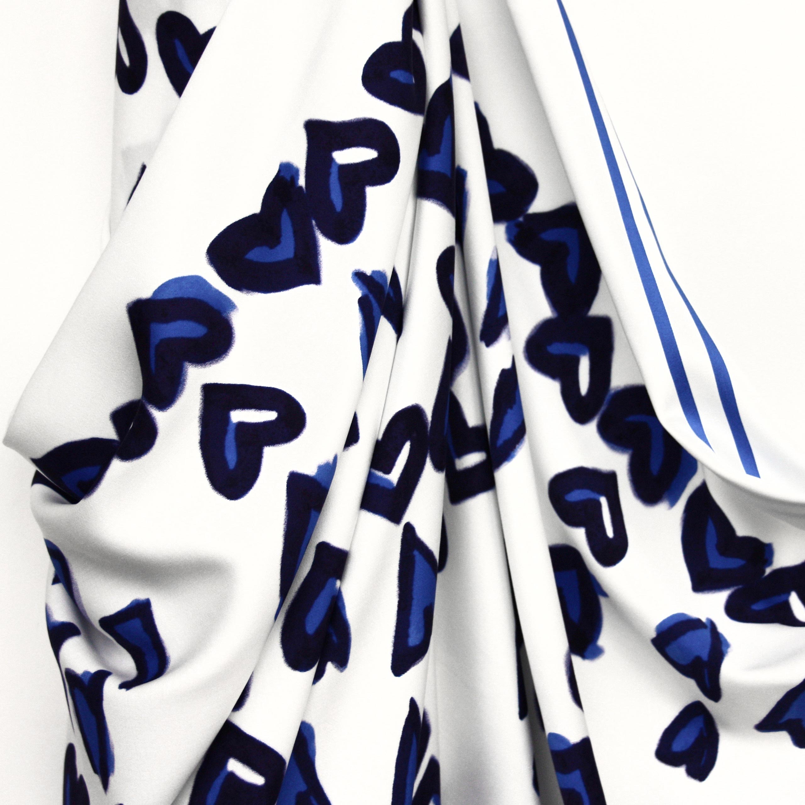 Royal Blue Hearts – Ditto Fabrics
