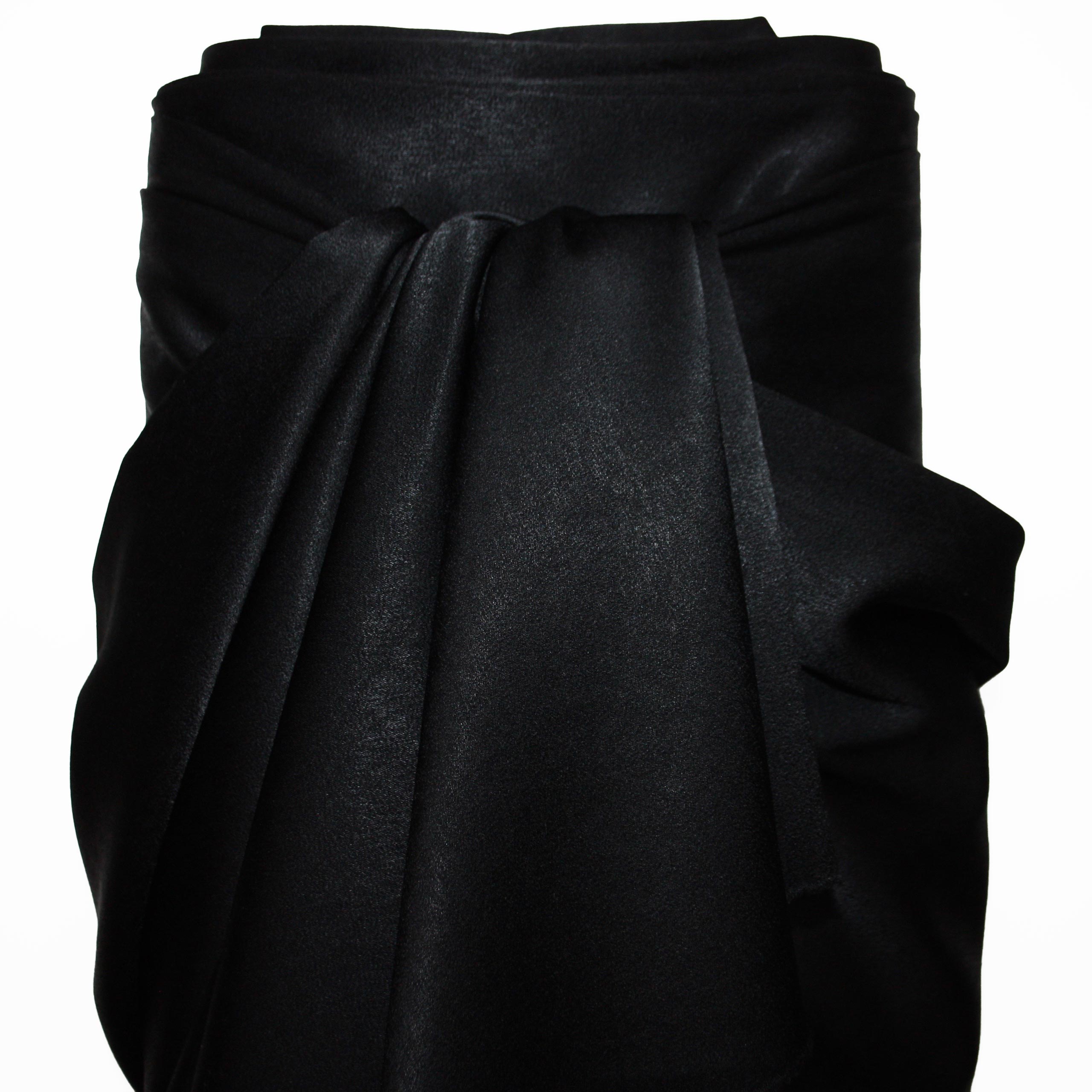 Black Polyester Sateen – Ditto Fabrics