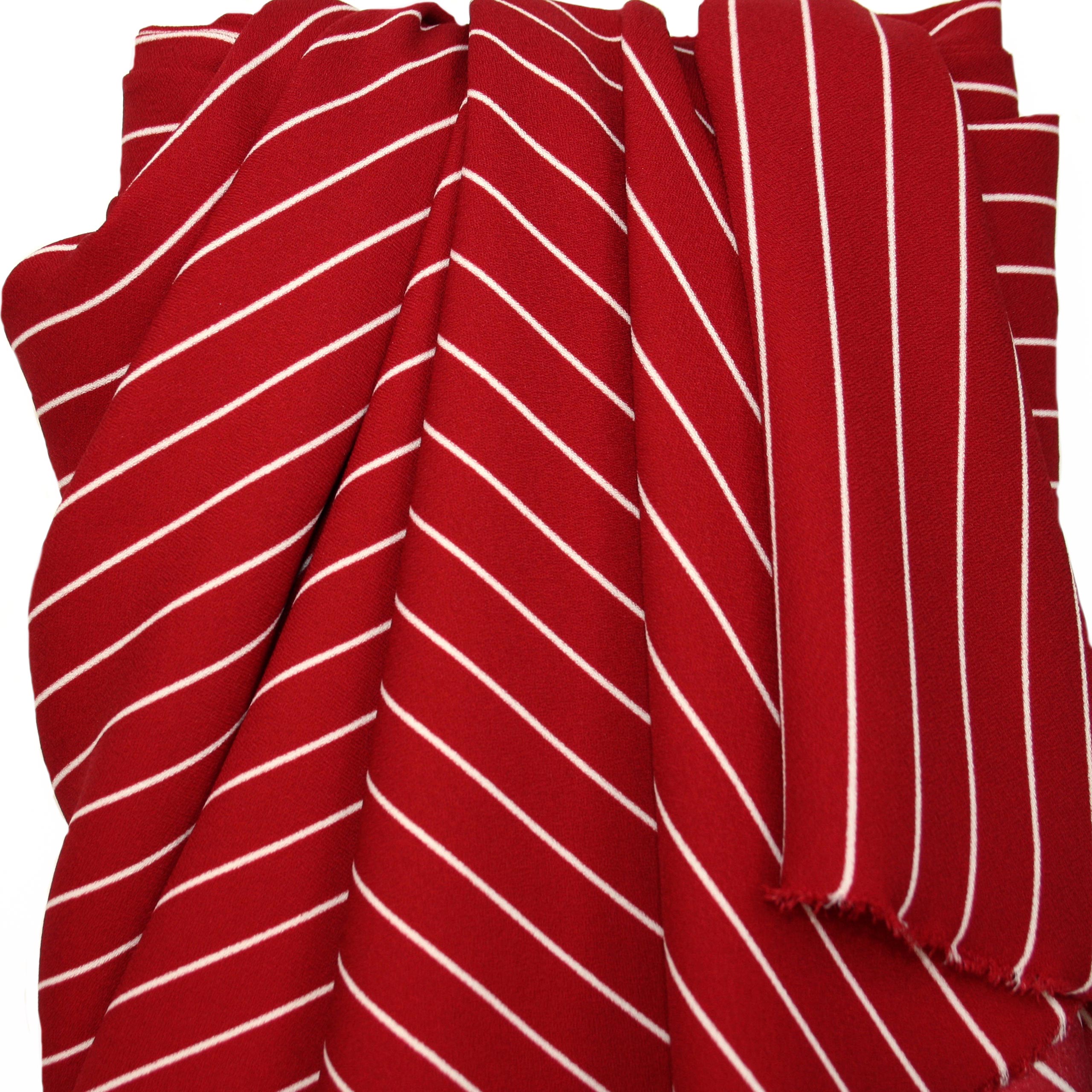 Red Stripe Crepe – Ditto Fabrics