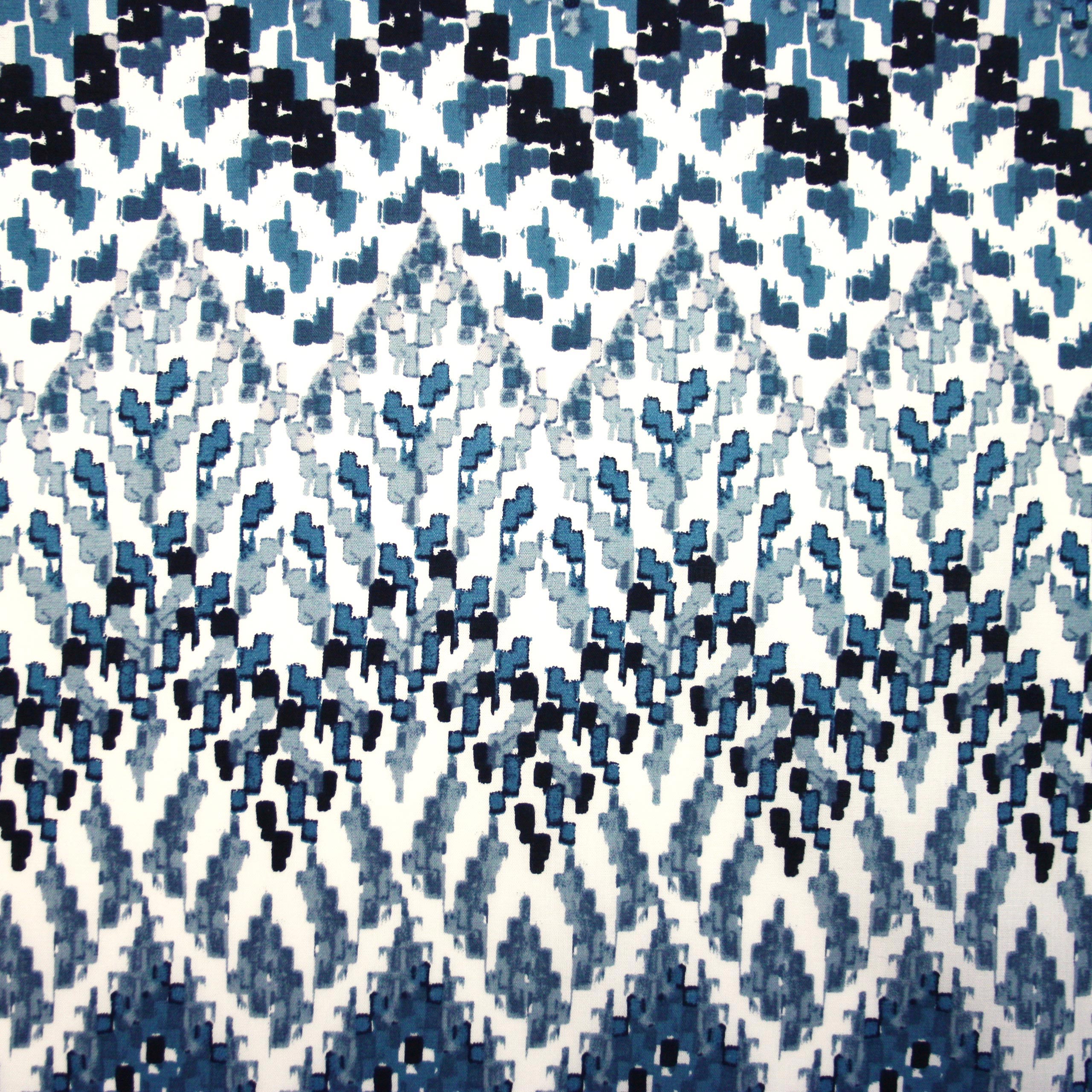 Shades Of Blue Chevron – Ditto Fabrics
