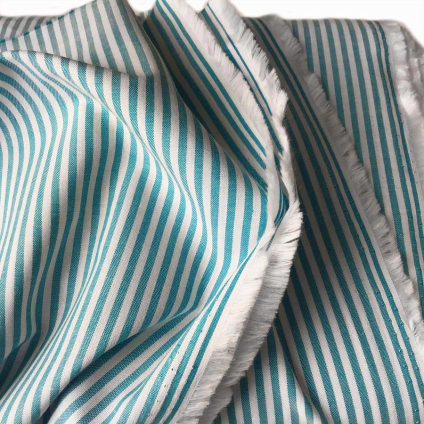 Turquoise 3mm Stripe – Ditto Fabrics