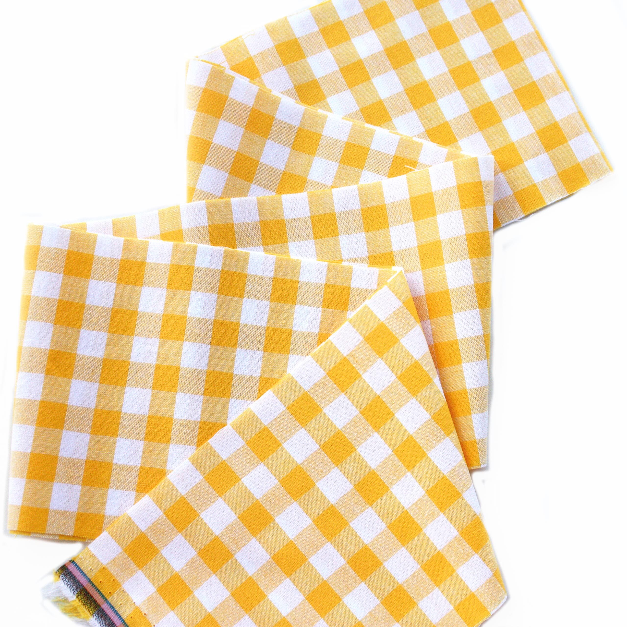 Yellow and White 9mm Gingham – Ditto Fabrics