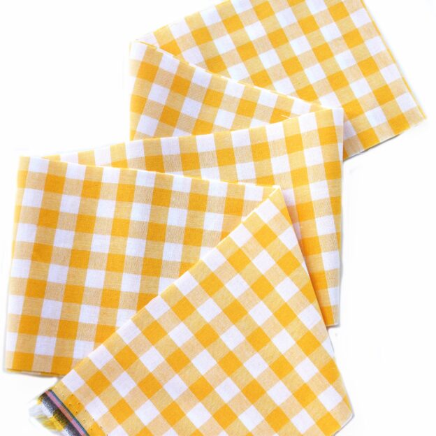 Yellow and White 9mm Gingham – Ditto Fabrics