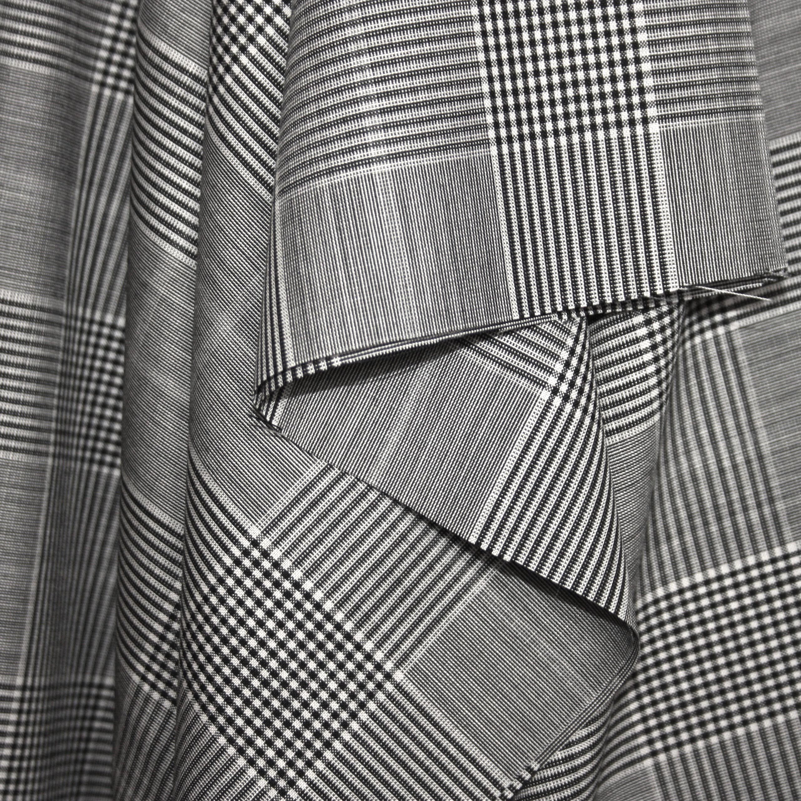 Shell Grey & Black Check – Ditto Fabrics