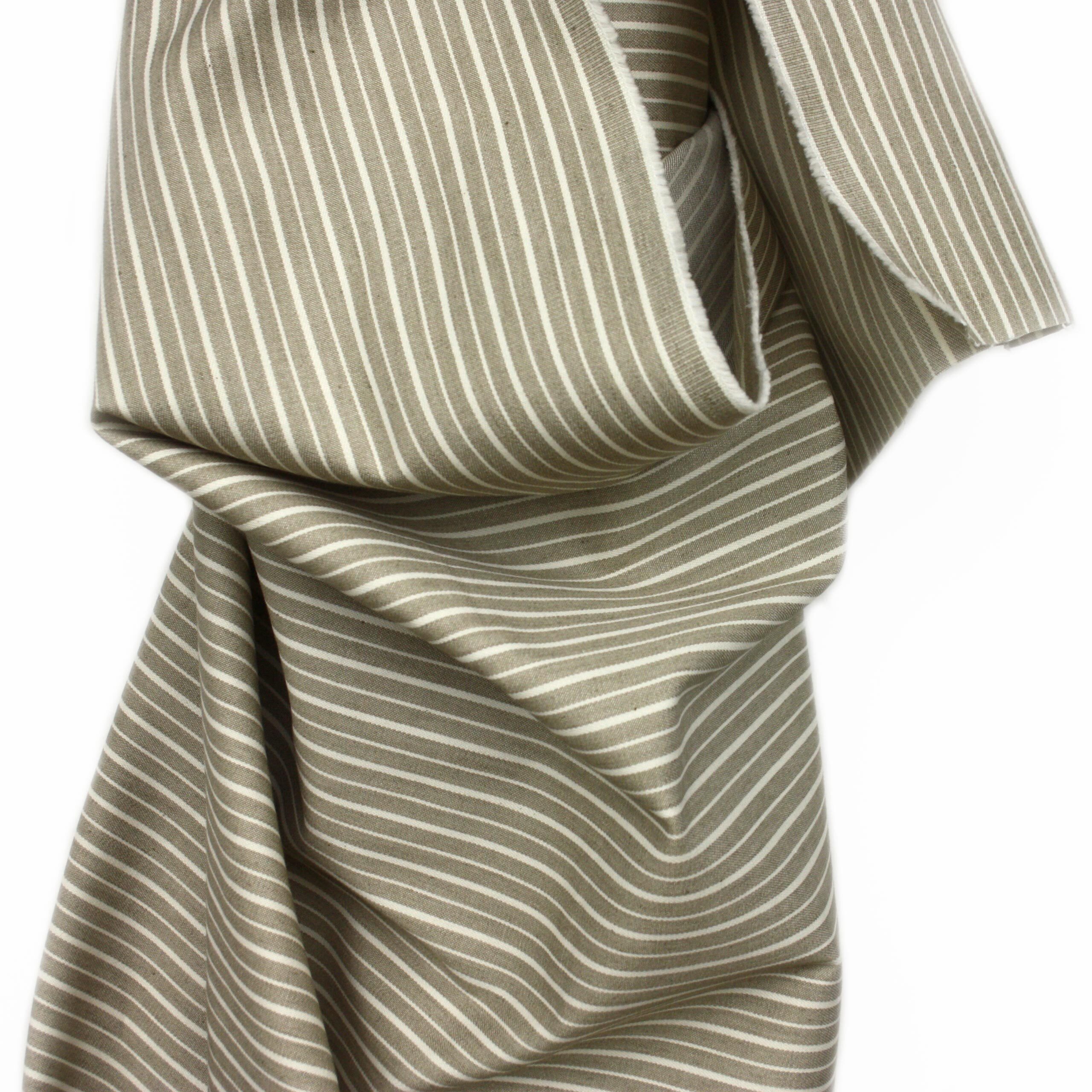 Stone & Ivory Stripe – Ditto Fabrics