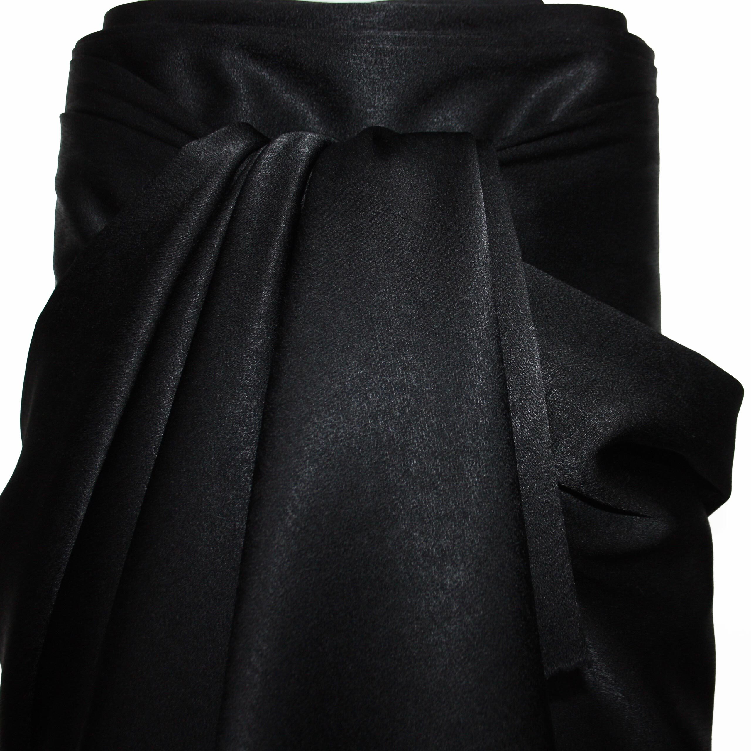 Black Polyester Sateen – Ditto Fabrics
