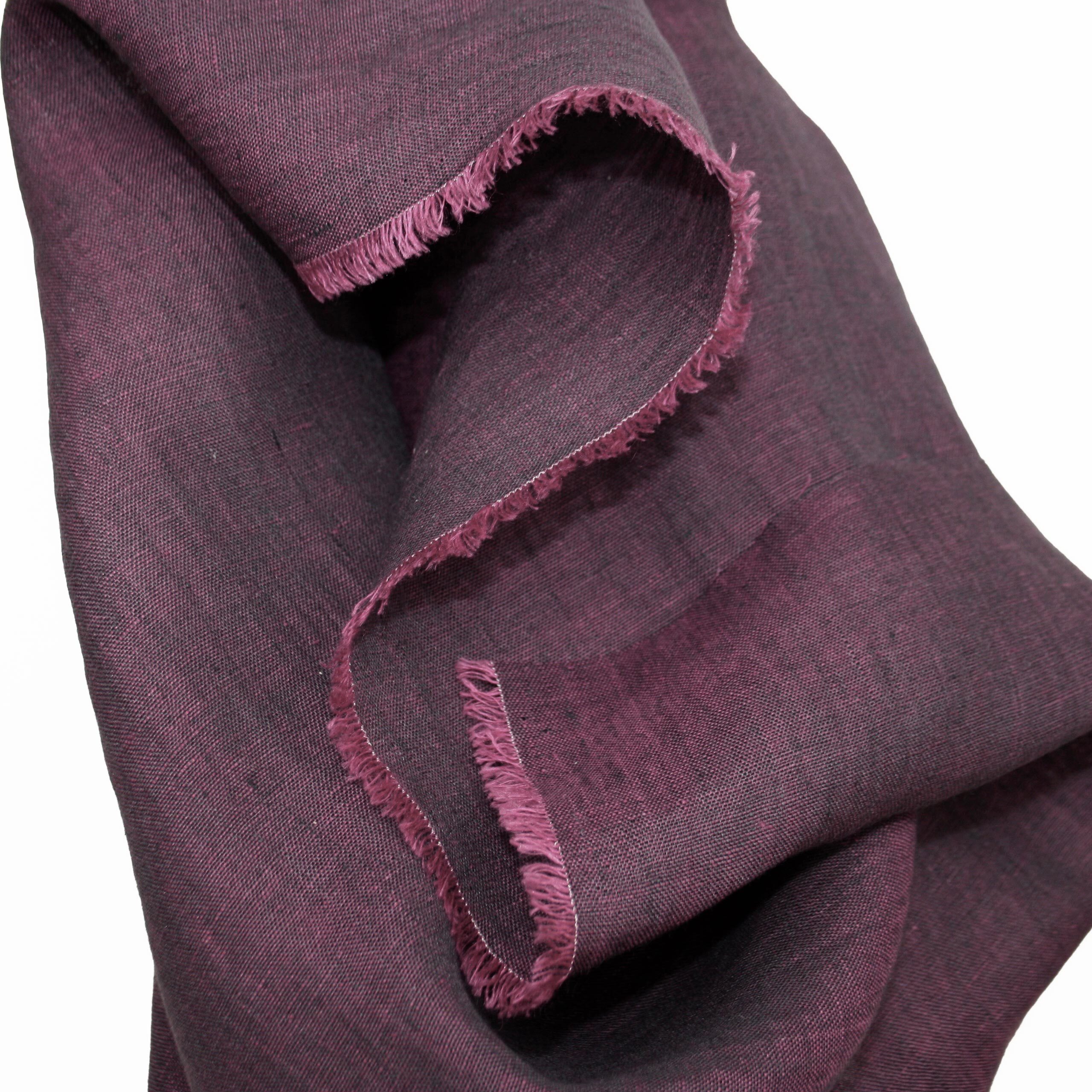 Majenta and Dark Teal Shot Linen – Ditto Fabrics