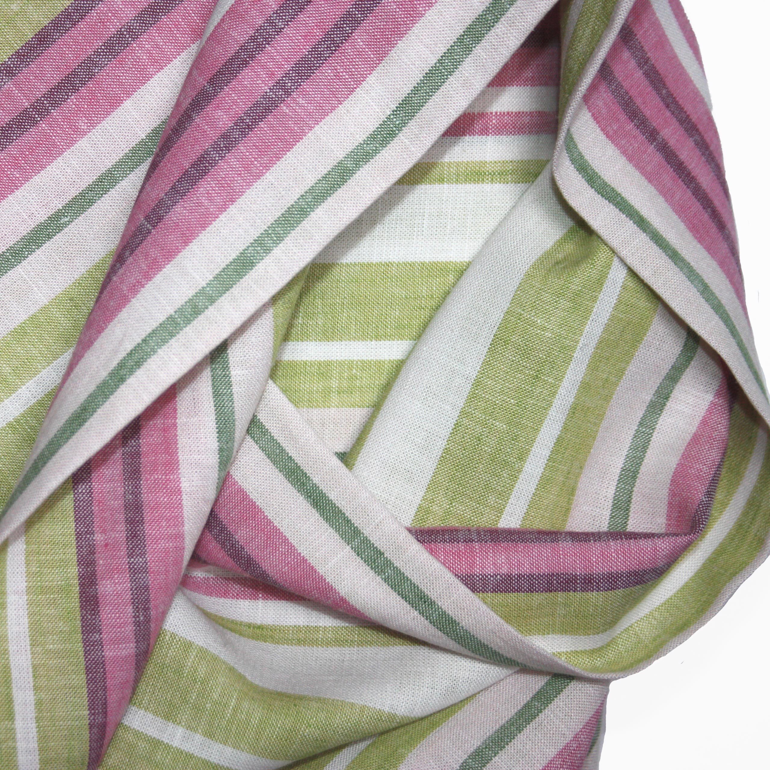 Pink and Apple Multi Stripe – Ditto Fabrics