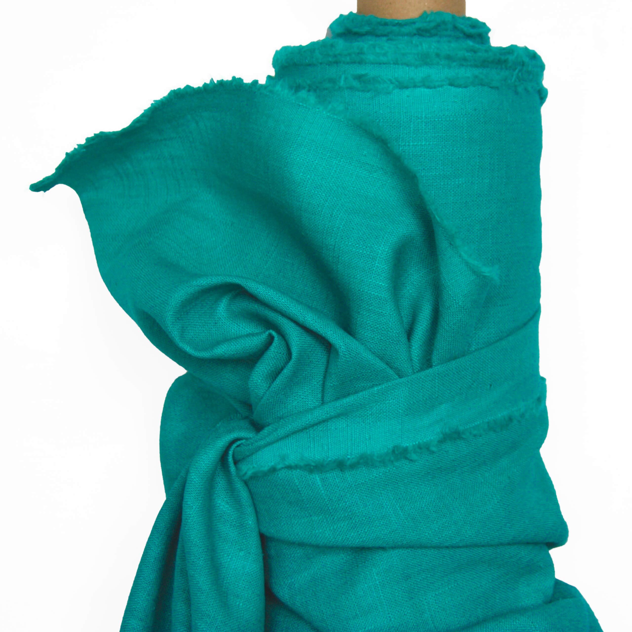 Jewel Teal Linen and Cotton – Ditto Fabrics