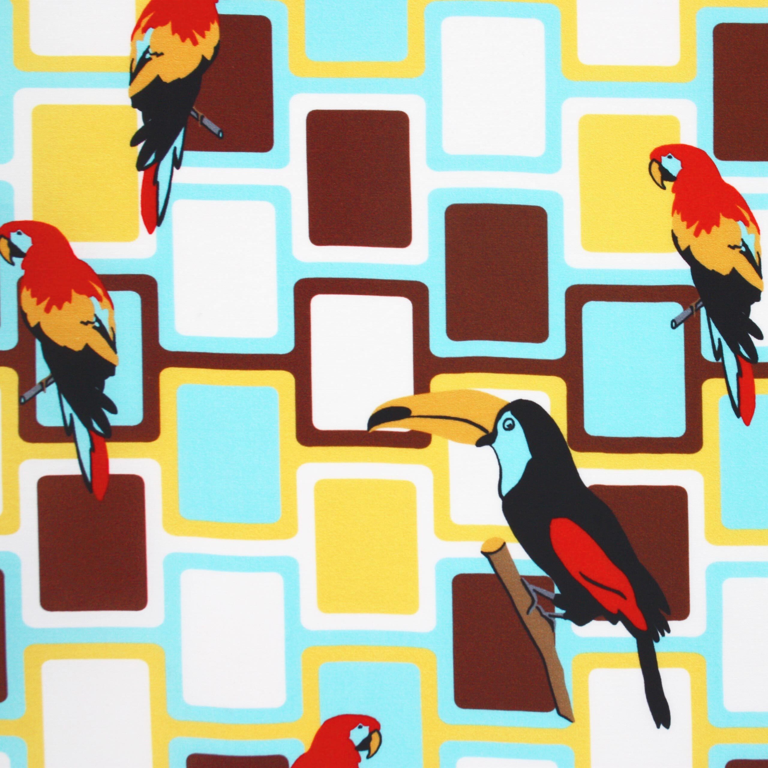 Retro Parrot Print Fabric – Ditto Fabrics