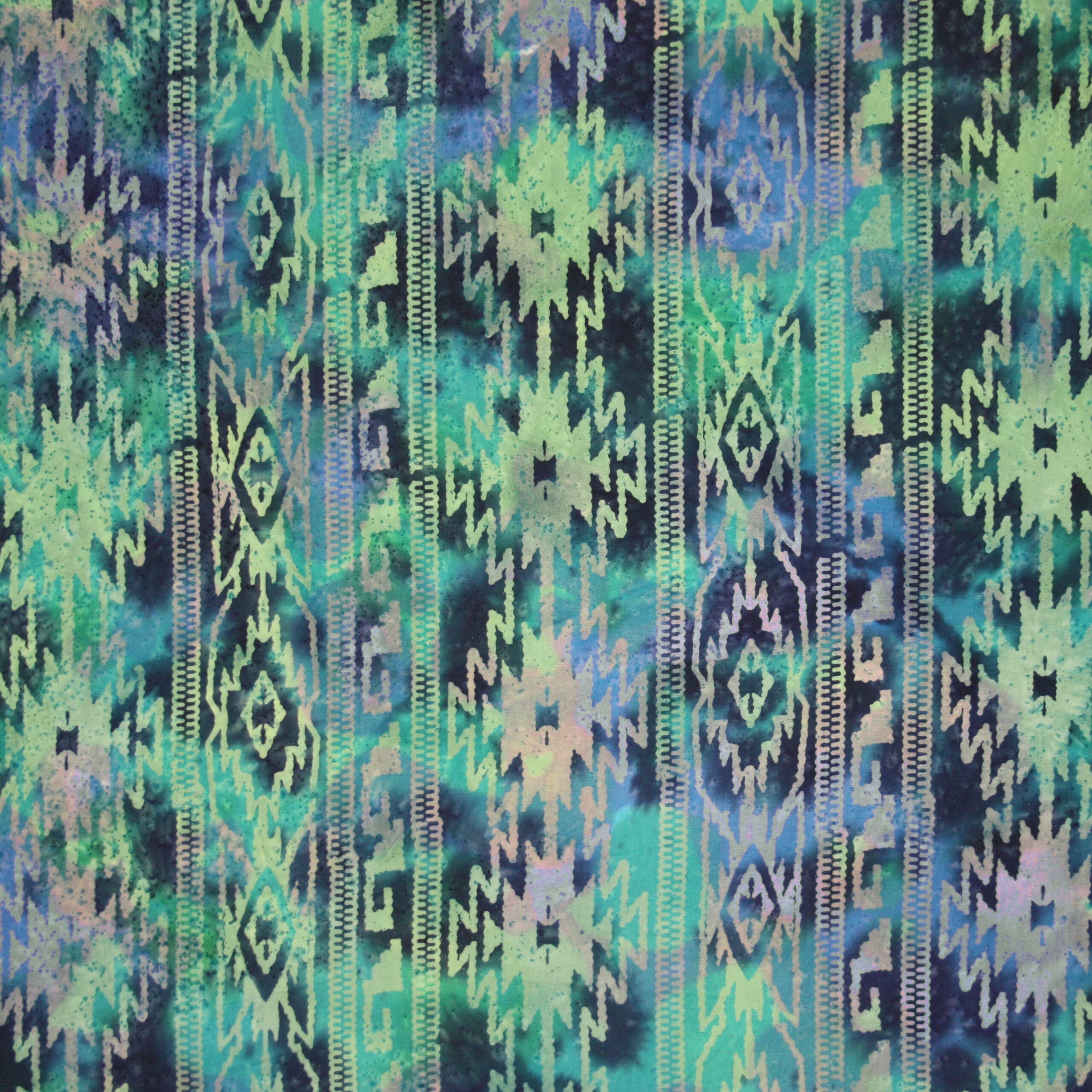 Turquoise Aztec Batik – Ditto Fabrics