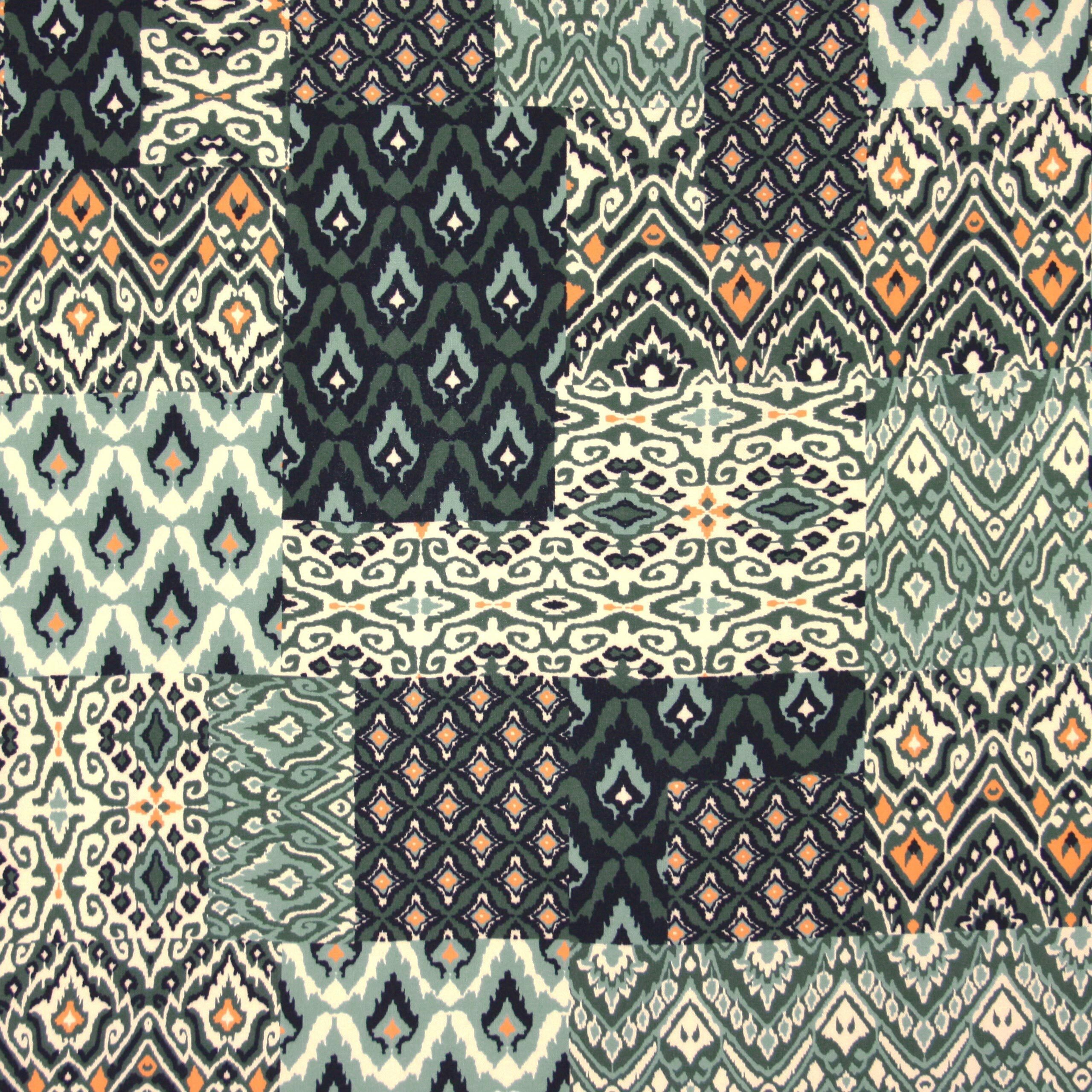 Green Patchwork Tile – Ditto Fabrics