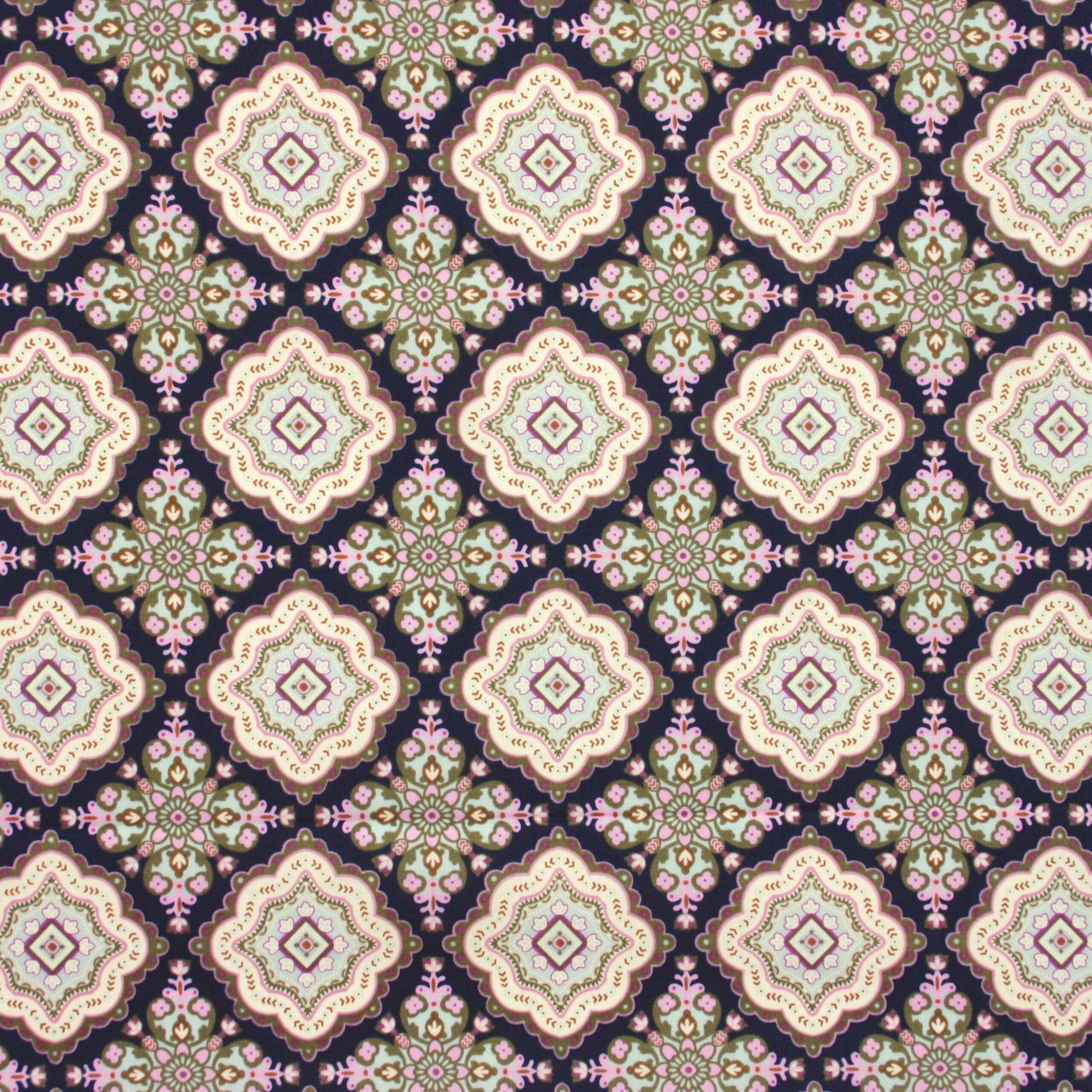 Classic Motif Navy Lawn – Ditto Fabrics