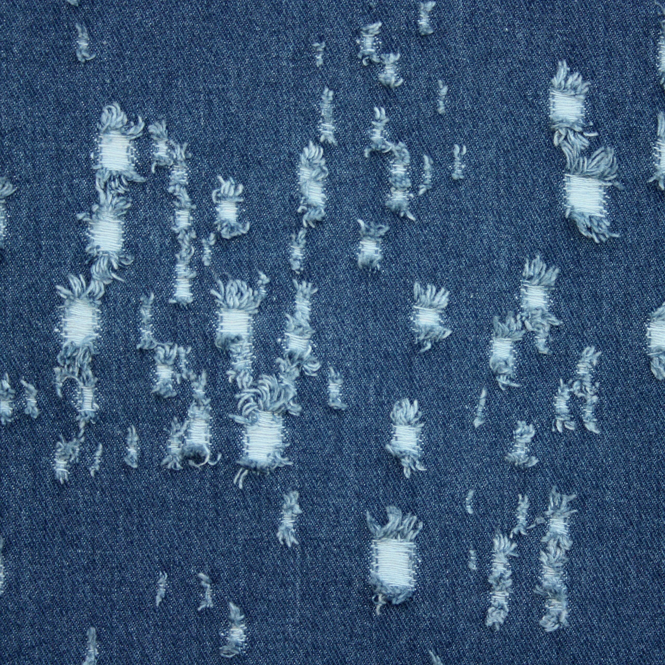Mid Blue Distressed Denim – Ditto Fabrics