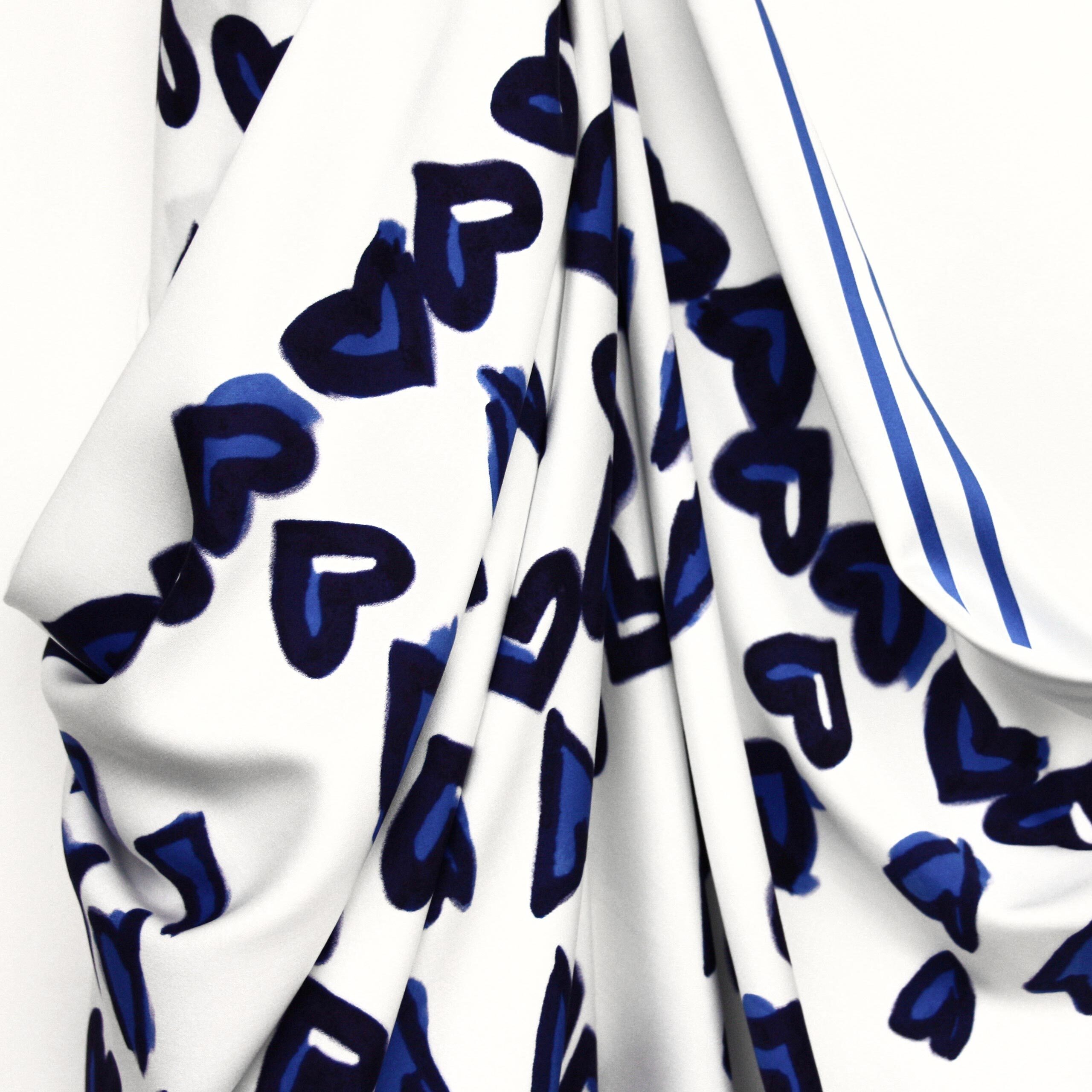 Royal Blue Hearts – Ditto Fabrics