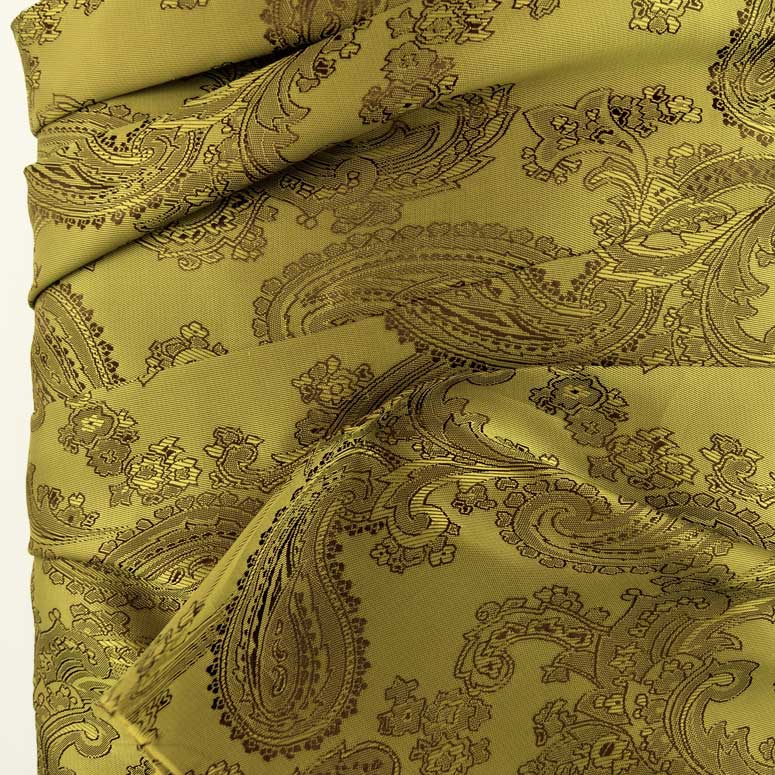Old Gold Shot Paisley Lining – Ditto Fabrics
