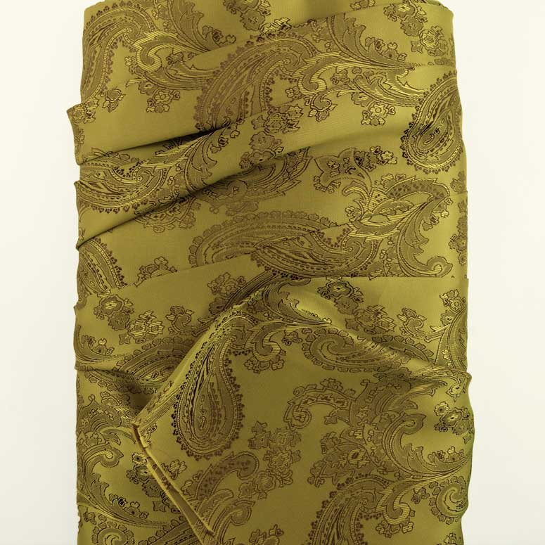 Old Gold Shot Paisley Lining – Ditto Fabrics