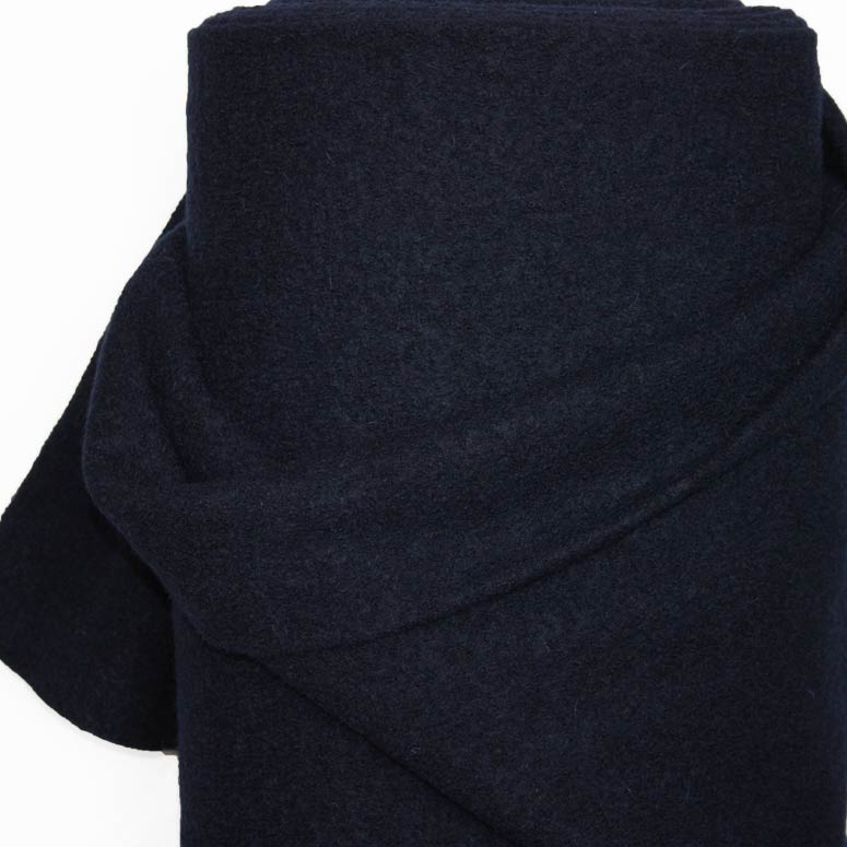 Navy Washed Wool – Ditto Fabrics