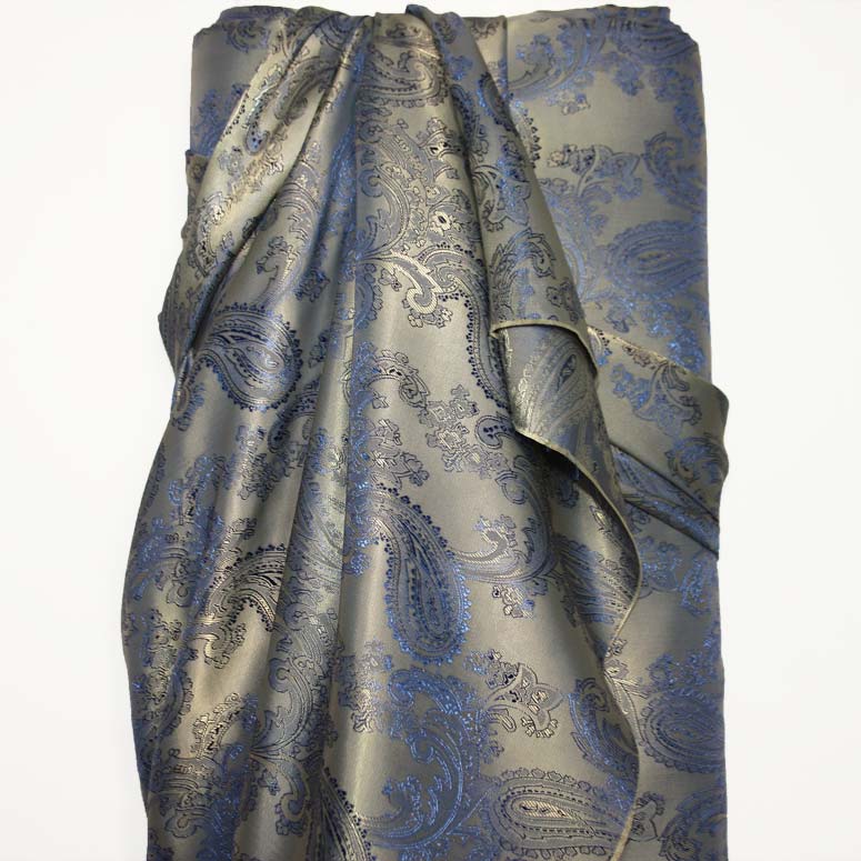Royal & Mellow Gold Paisley Lining – Ditto Fabrics