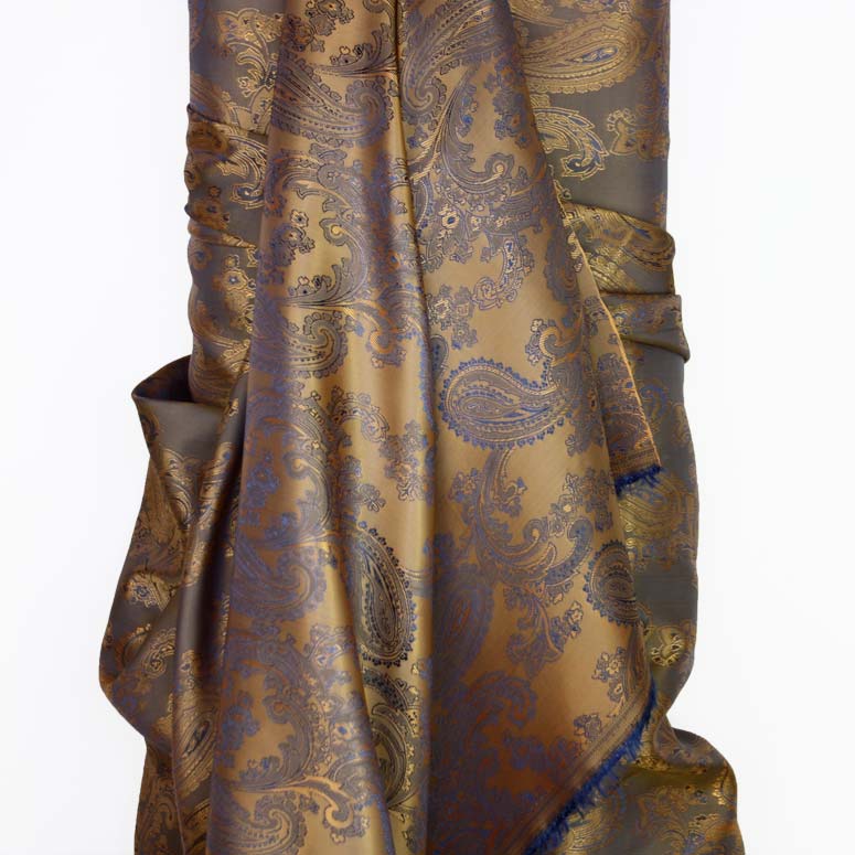 Bronze & Royal Paisley Lining – Ditto Fabrics