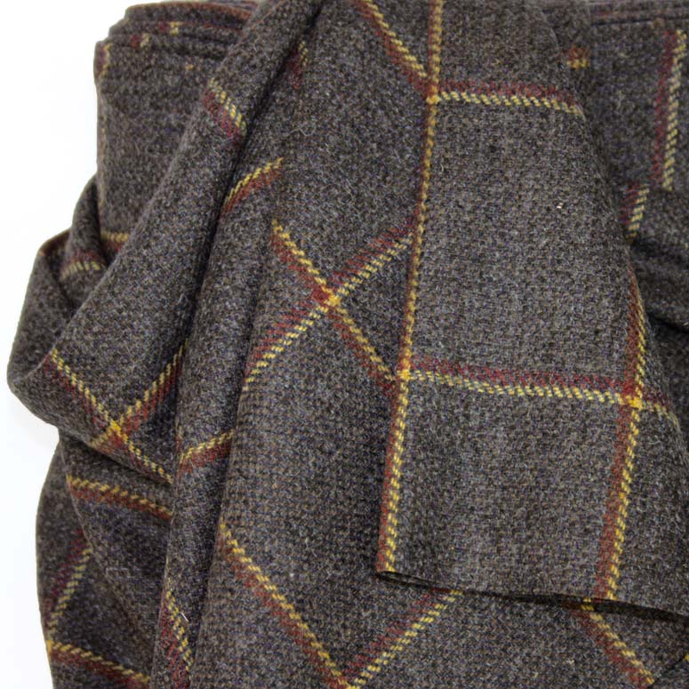 Terracotta & Mustard Wool Check – Ditto Fabrics