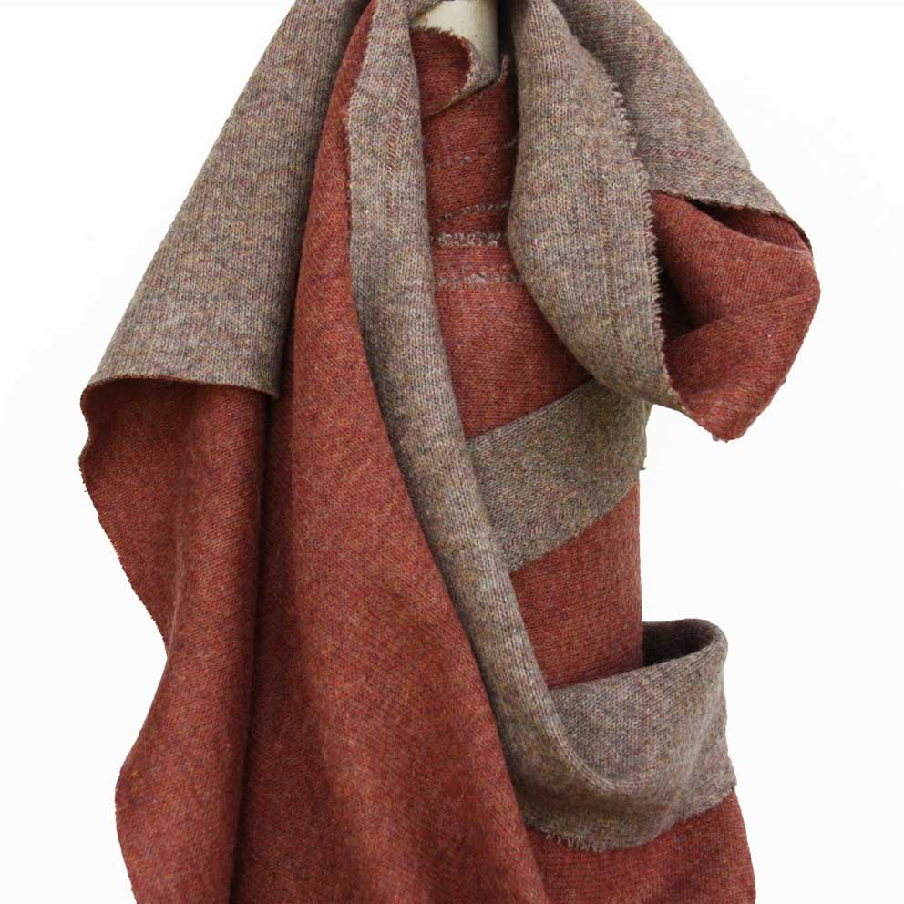 Marled Terracotta & Neutral Knit – Ditto Fabrics