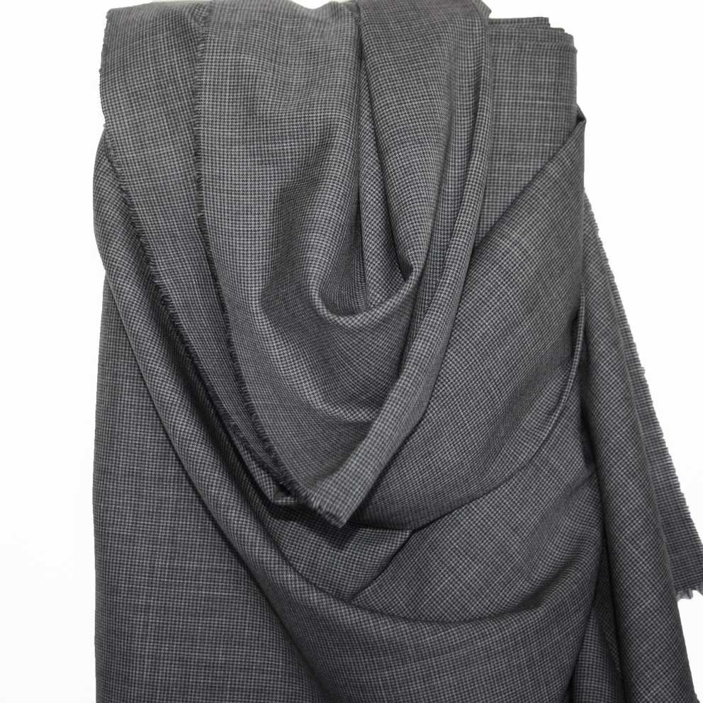 Grey and Dark Charcoal Ditsy Check Wool – Ditto Fabrics