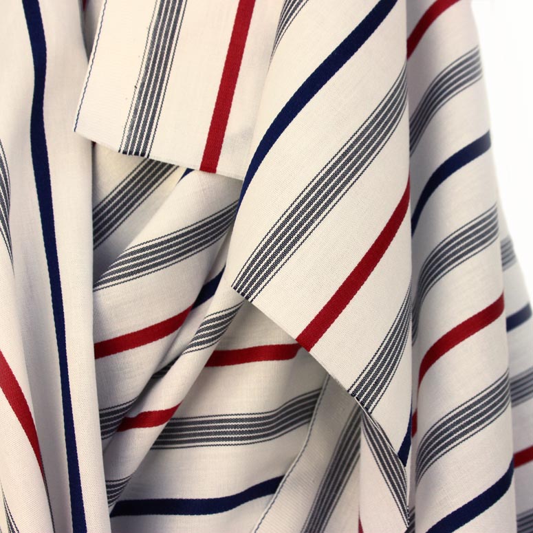 Navy & Red Striped Shirting Cotton – Ditto Fabrics