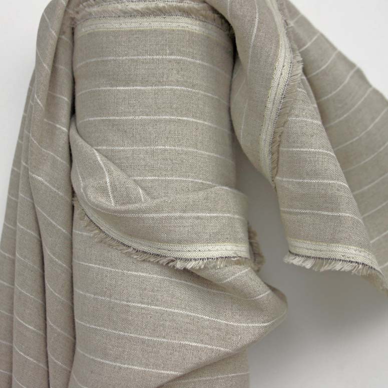 Neutral Pinstripe Linen – Ditto Fabrics