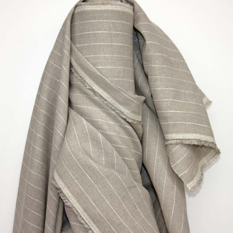 Neutral Pinstripe Linen – Ditto Fabrics
