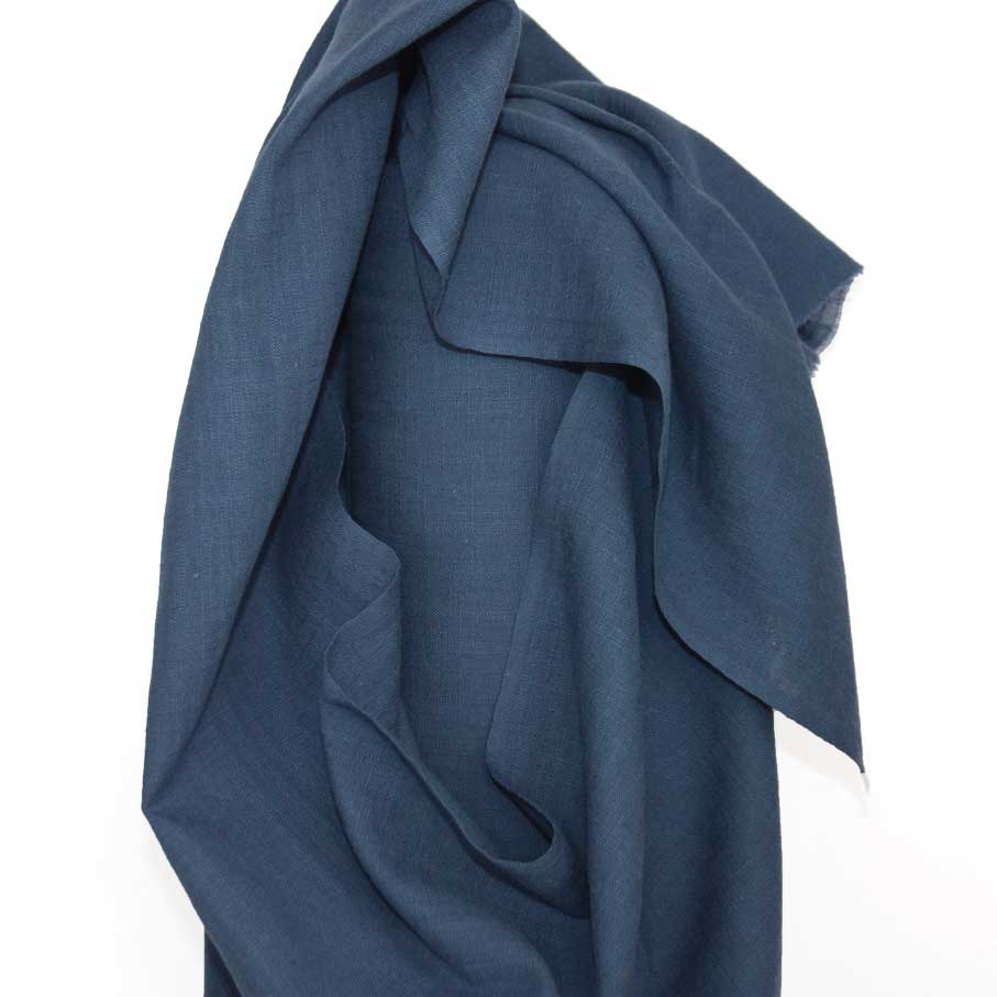 Mid Blue Washed Slub Cotton – Ditto Fabrics