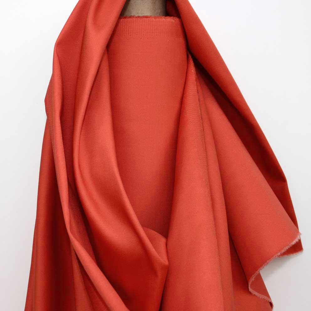 Bright Terracotta Sateen – Ditto Fabrics