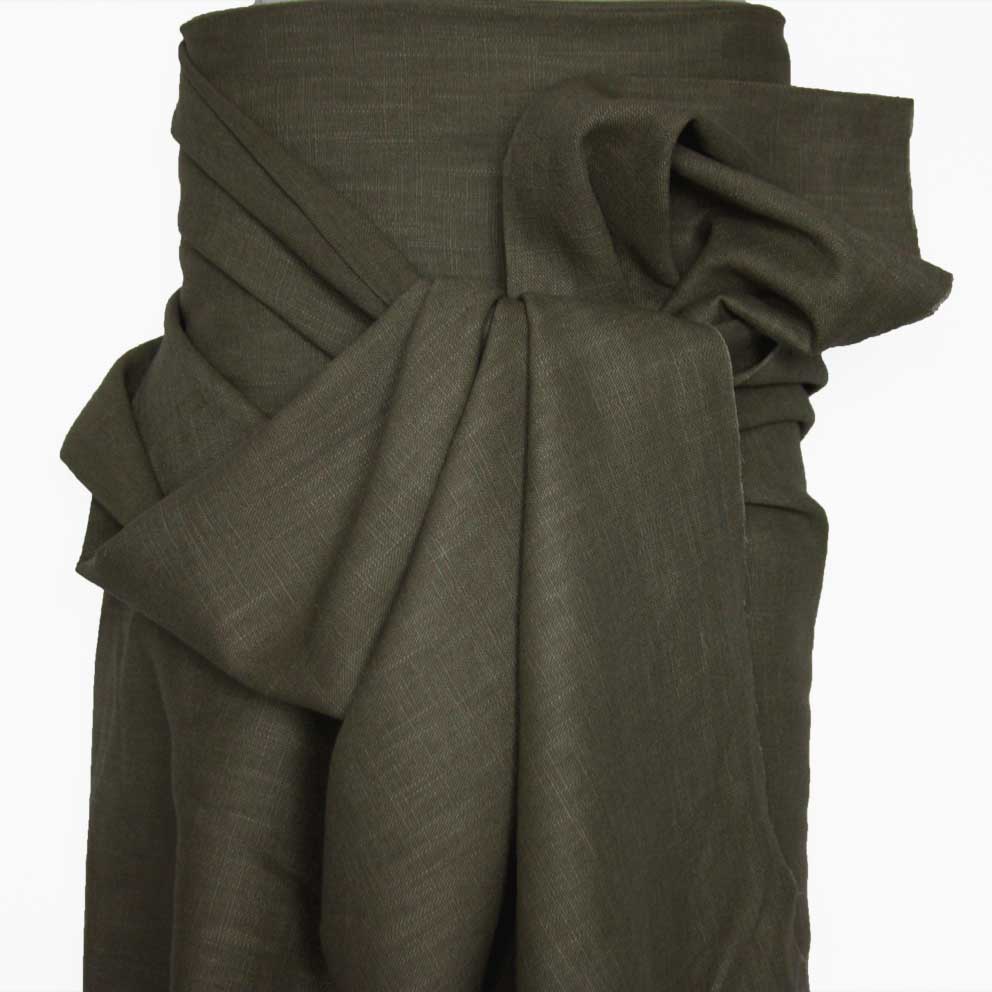 Khaki Linen and Cotton – Ditto Fabrics